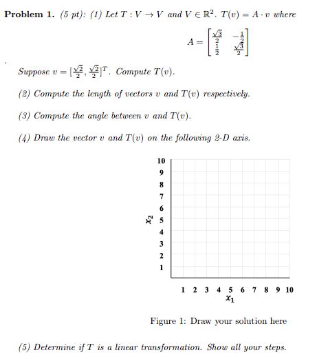 Solved Determine if T is a linear transformation. Show all | Chegg.com