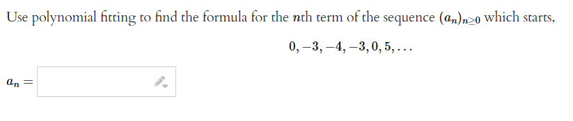 Solved Use polynomial fitting to find the formula for the | Chegg.com