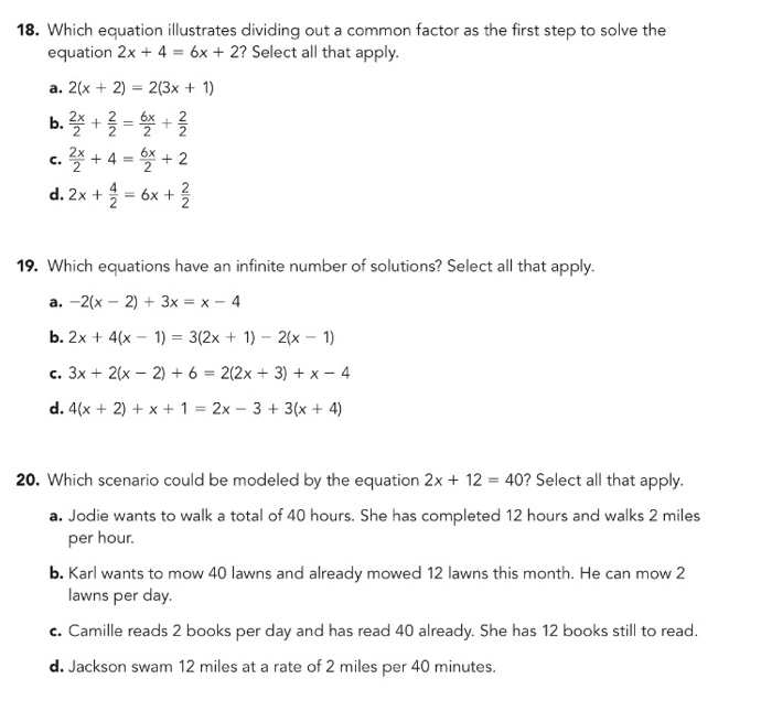 Solved SOLVING LINEAR EQUATIONS 14. which is the solution of | Chegg.com