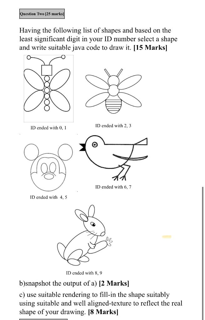 Solved Question Two [25 marks Having the following list of | Chegg.com