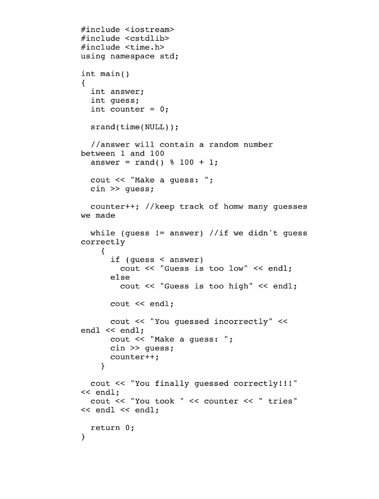Solved Please use iostream, if statement ,while statement, | Chegg.com