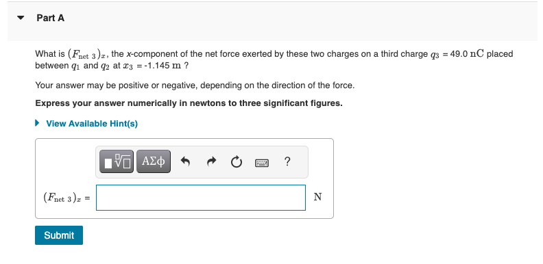 What is (Fnet 3)x, the x-component of the net force | Chegg.com