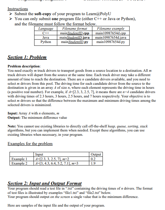 Solved InstructionsSubmit the soft-copy of your program to | Chegg.com