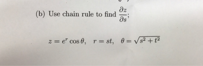 Solved Use chain rule to find partial differential z/partial | Chegg.com