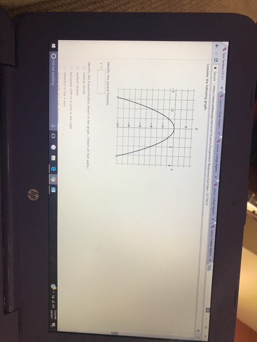 Solved C Secure I https wwwww Consider the following graph. | Chegg.com