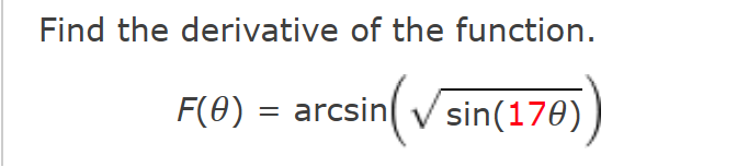 Solved Find the derivative of the function. | Chegg.com