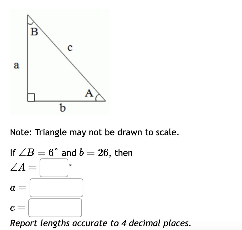 Solved Note: Triangle may not be drawn to scale. If ∠B=33∘ | Chegg.com
