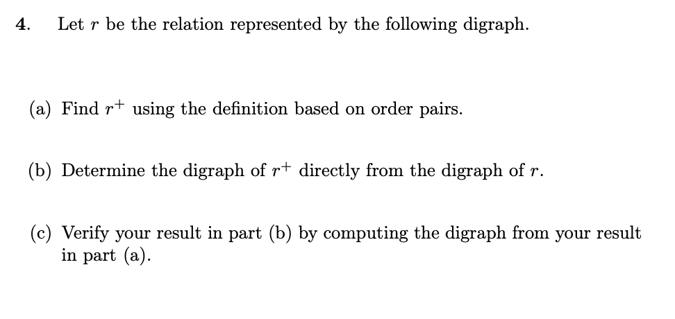 Solved 4. Let r be the relation represented by the following | Chegg.com