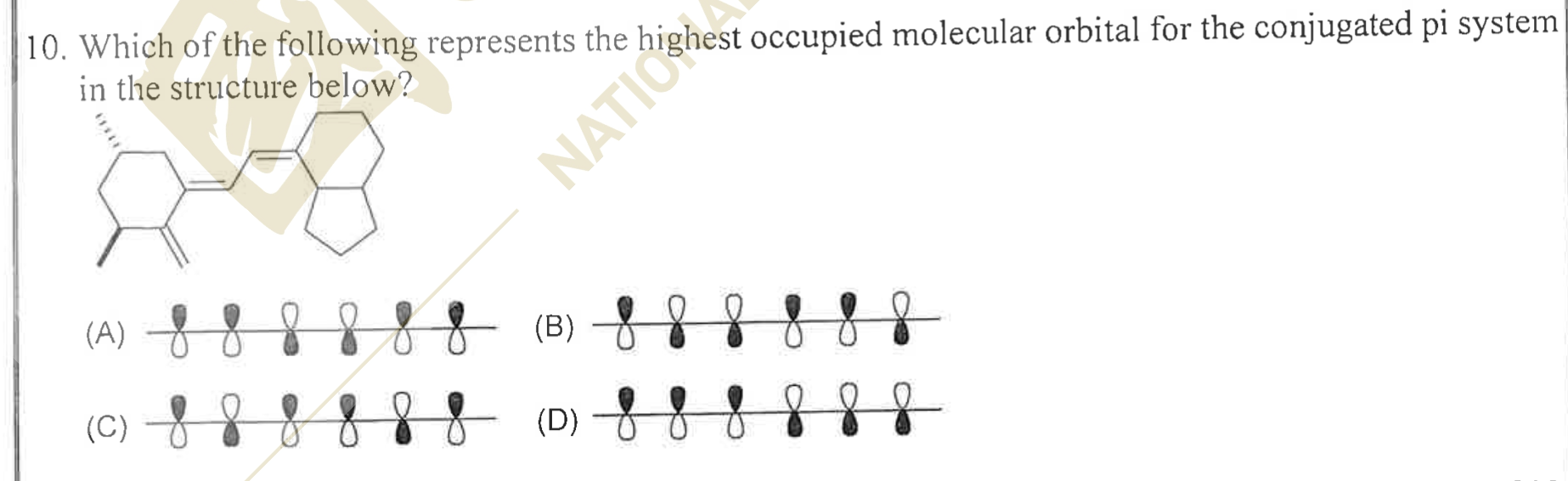 Solved 10. Which of the following represents the highest | Chegg.com