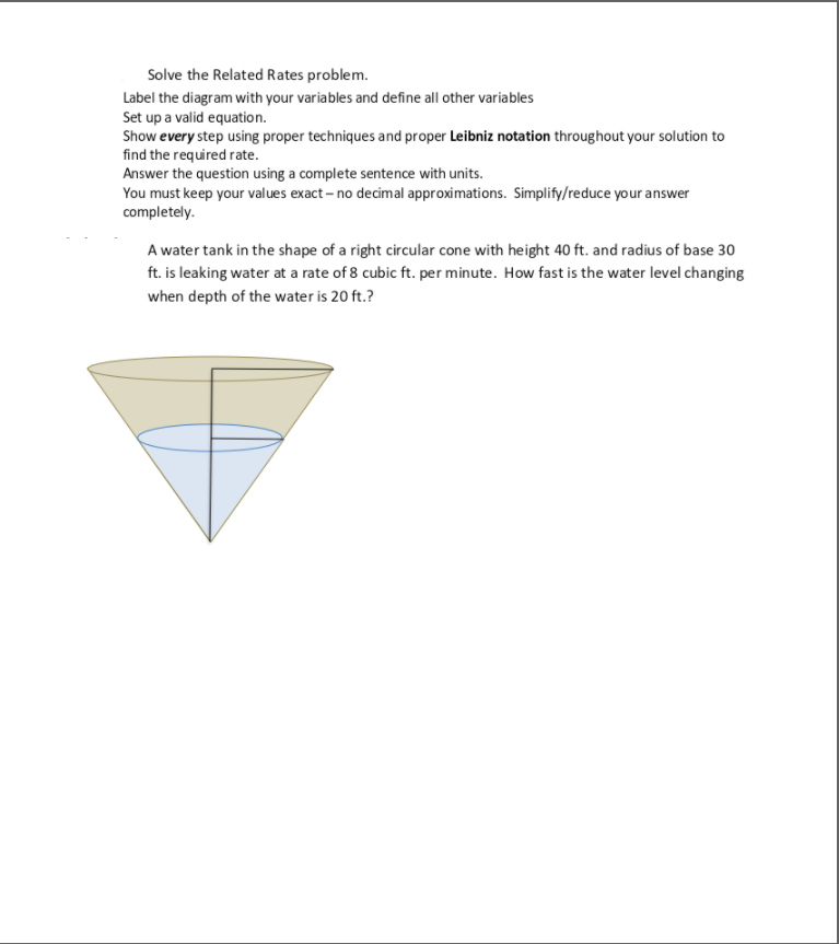 Solved Solve the Related Rates problem. Label the diagram | Chegg.com