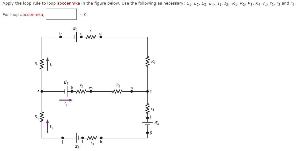 Solved Apply the loop rule to loop abcdenmka in the figure | Chegg.com