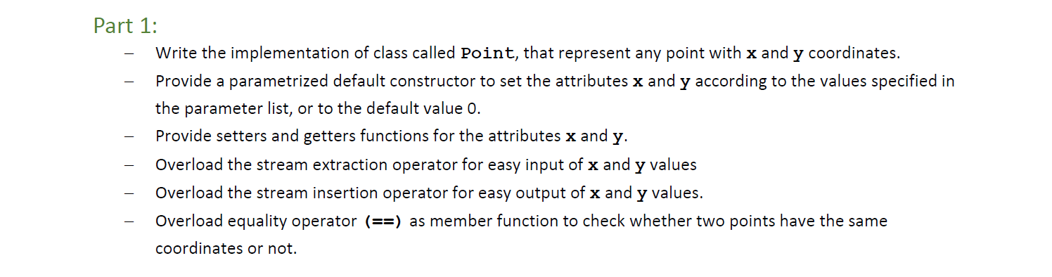 Solved Part 1 Write The Implementation Of Class Called 5193