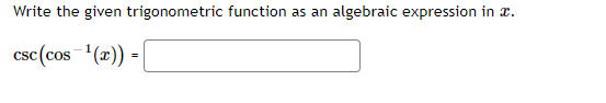Solved Write the given trigonometric function as an | Chegg.com