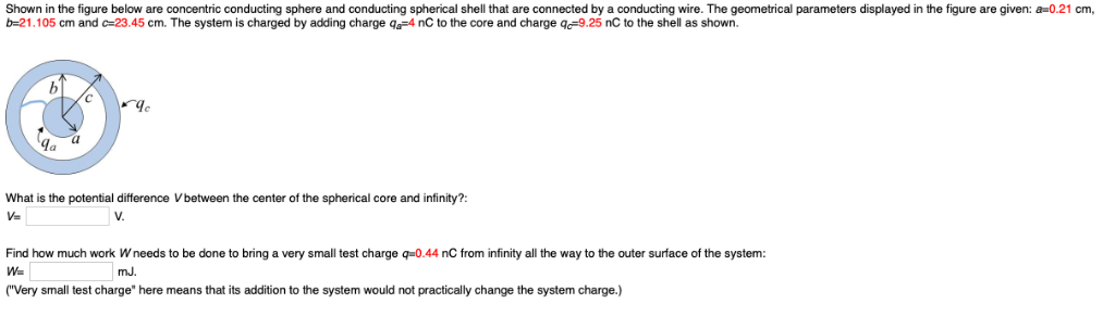 Solved Shown in the figure below are concentric conducting | Chegg.com