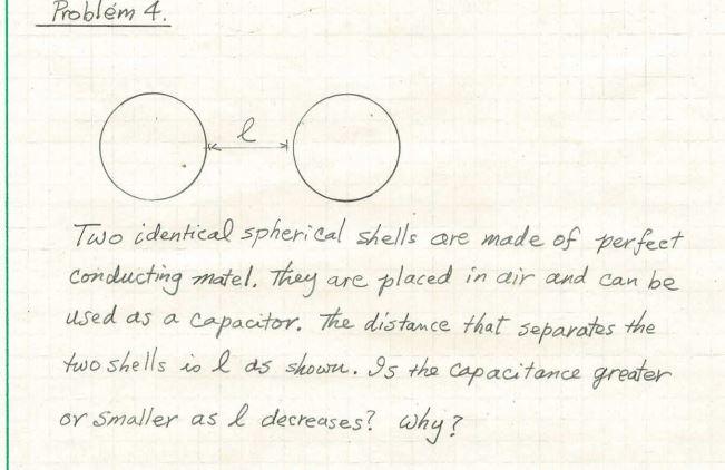 Solved Problém 4. е e Two identical spherical shells are | Chegg.com