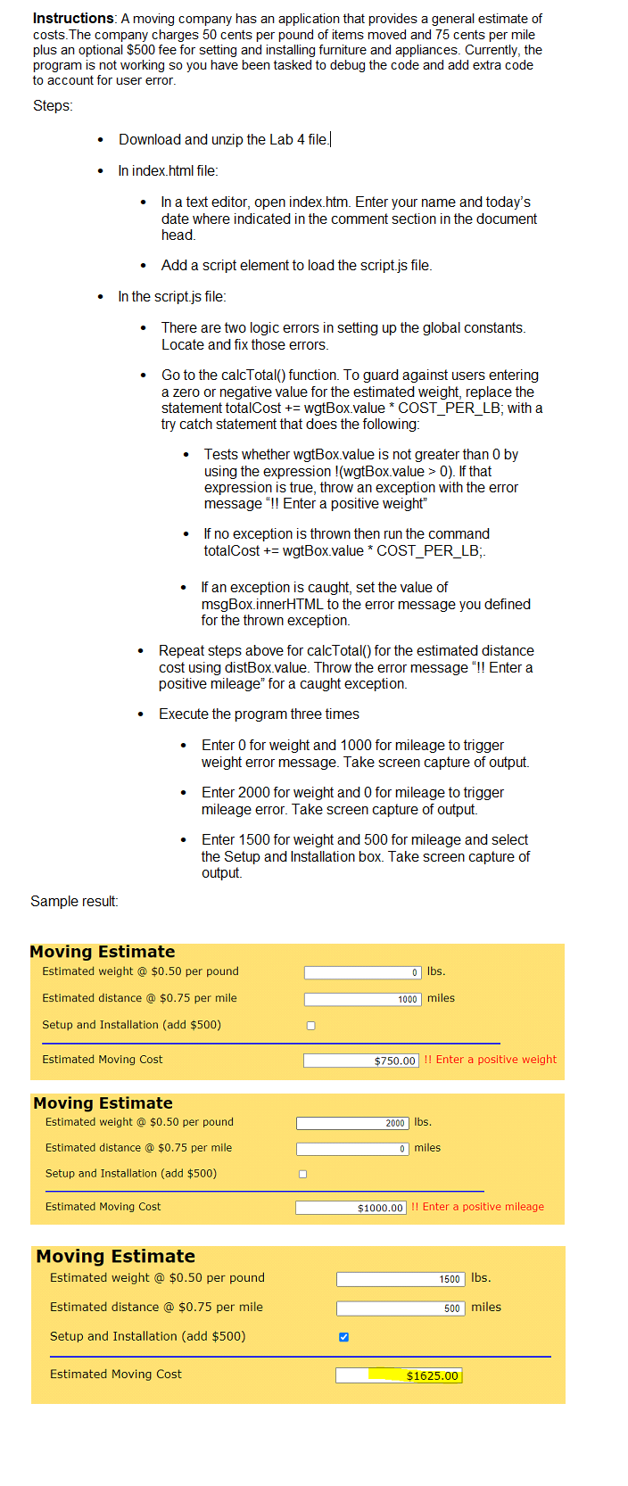 Solved \head>- ﻿const COST_PER_LB = 50;const COST_PER_MILE | Chegg.com