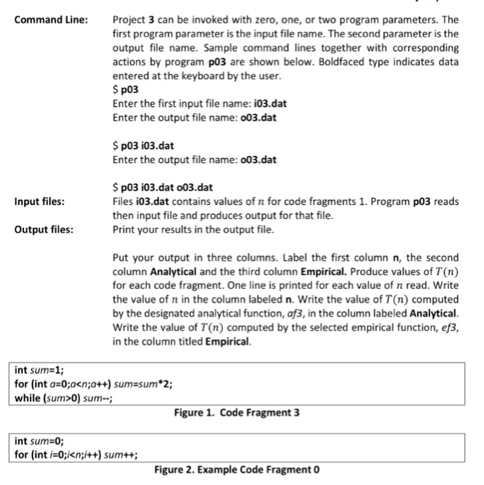 Solved Find T(n) for code fragment 3 given in Figure 1. Put | Chegg.com