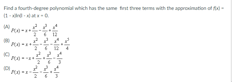 Solved Find a fourth-degree polynomial which has the same | Chegg.com