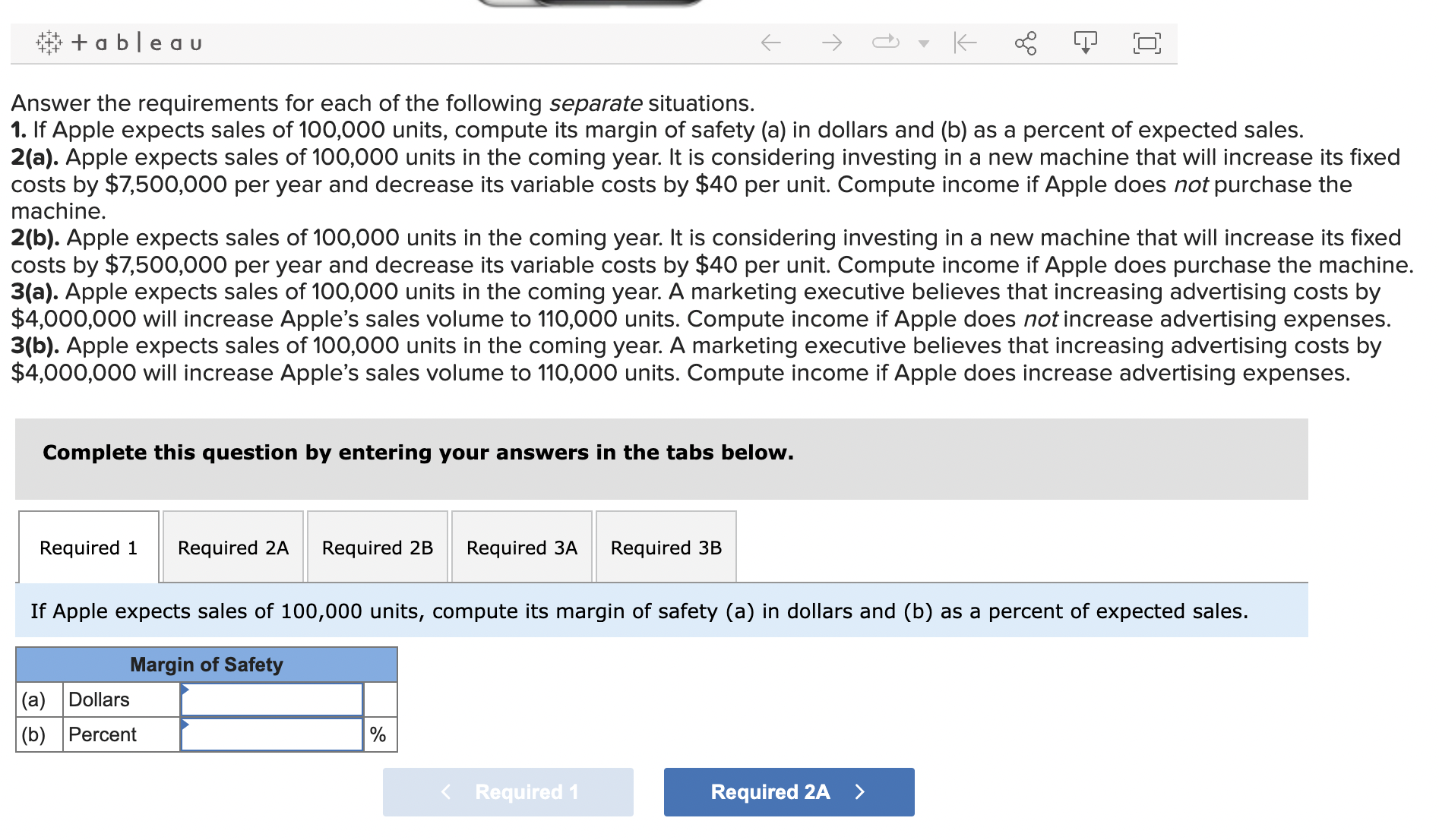 Solved Variable Costs Per Unit Sales Price Per UnitOur team | Chegg.com