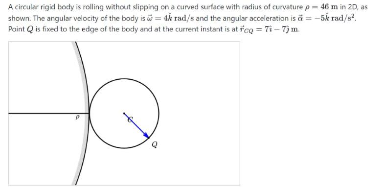 A circular rigid body is rolling without slipping on | Chegg.com