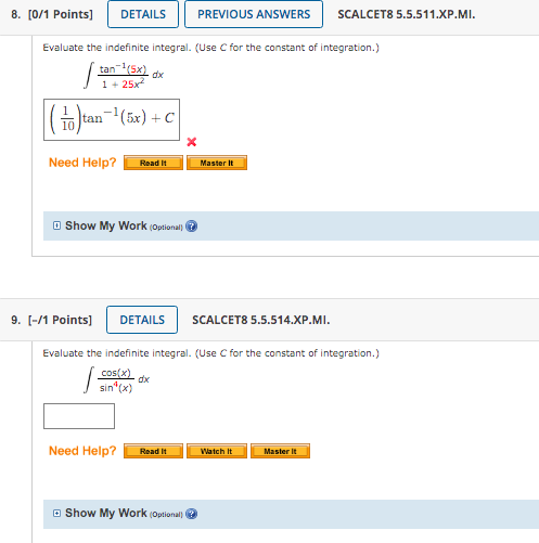 Solved 8. (0/1 Points) DETAILS PREVIOUS ANSWERS SCALCET8 | Chegg.com