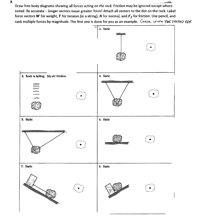 Solved Draw free body diagrams showing all forces acting on | Chegg.com
