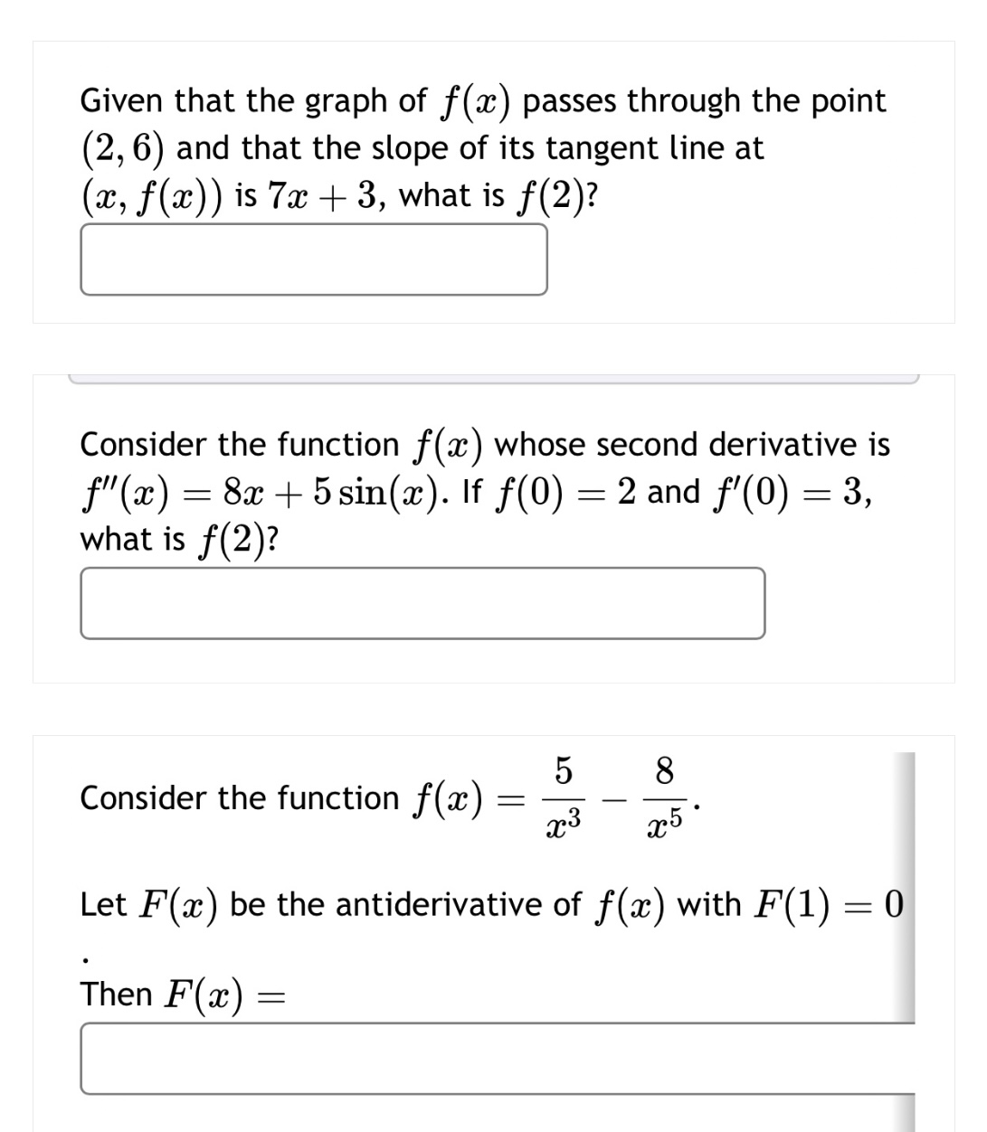 Solved Given that the graph of f(x) passes through the point | Chegg.com