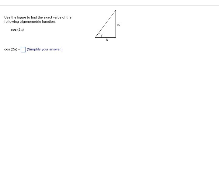 Solved Use the figure to find the exact value of the | Chegg.com