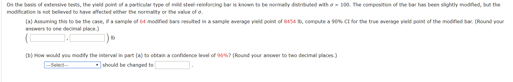 Solved On the basis of extensive tests, the yield point of a | Chegg.com
