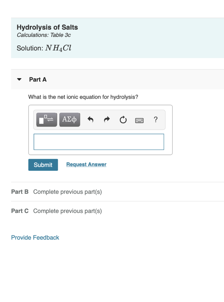 Solved Solution: NaC2H302 Part A What is the net ionic | Chegg.com