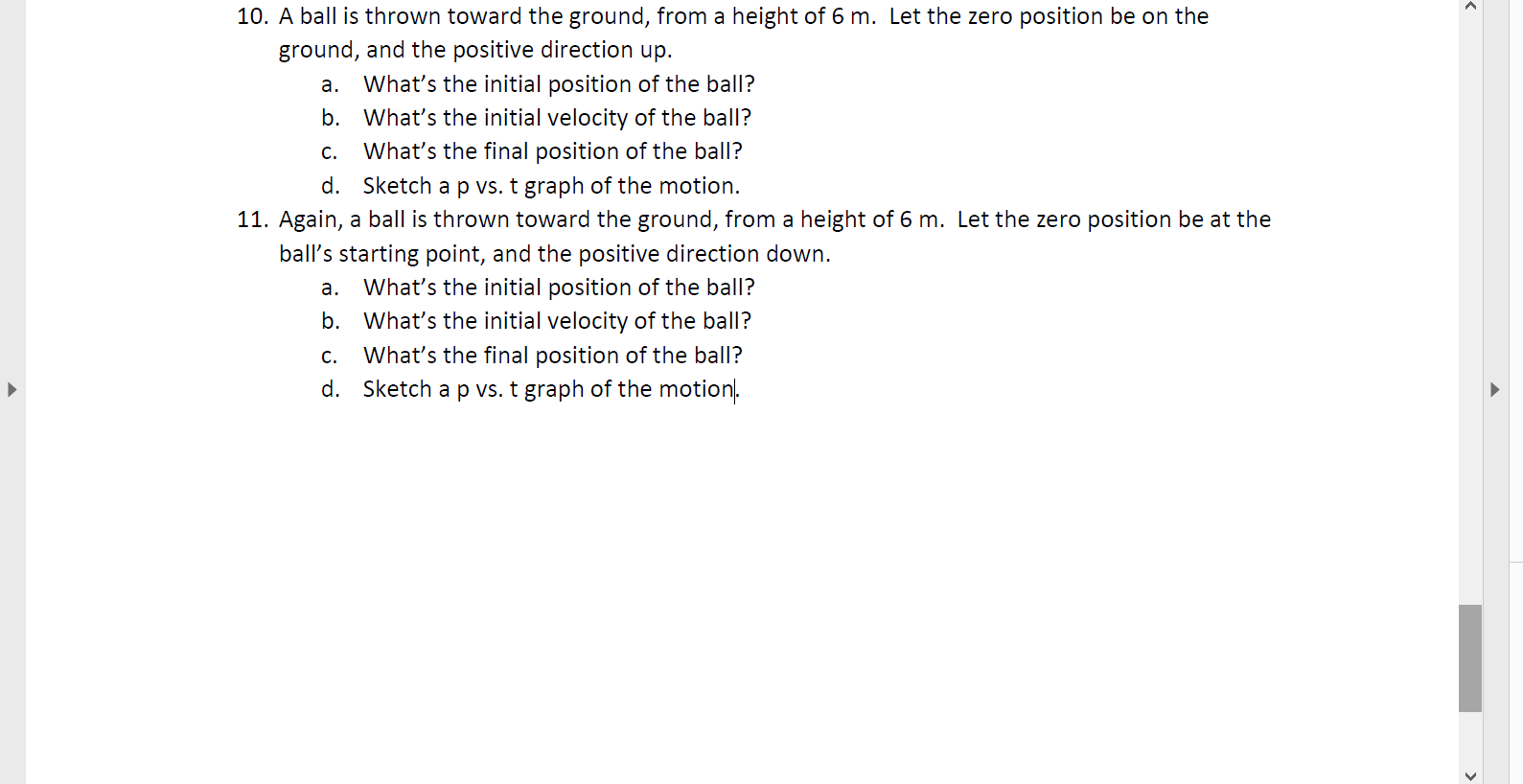 Applying Free Fall Concepts to Problem Solving There | Chegg.com