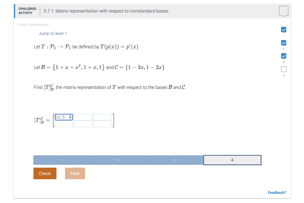 Solved CHALLENGE ACTIVITY 5.7.1: Matrix representation with | Chegg.com