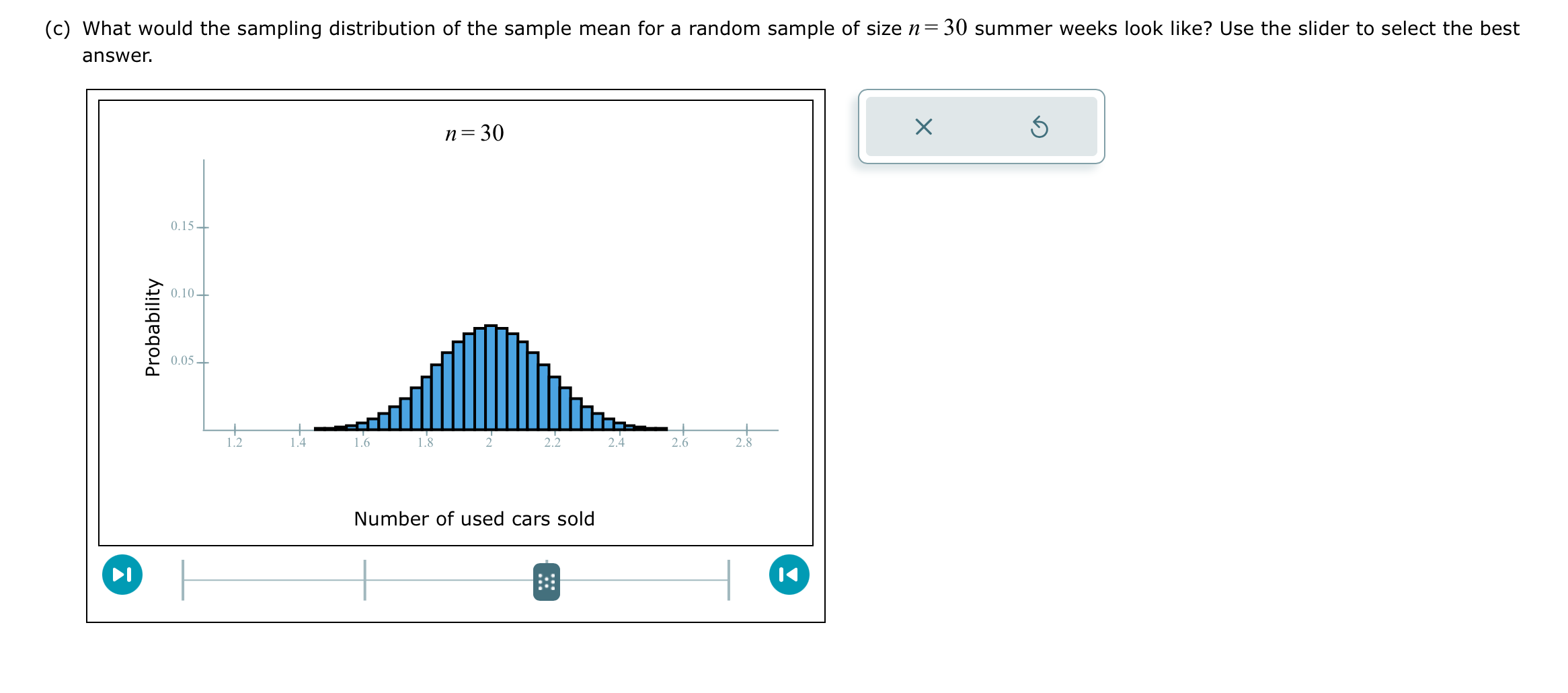 Solved (c) What would the sampling distribution of the | Chegg.com