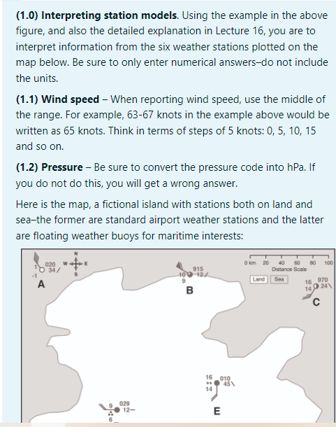 Solved Laboratory 9 Station Models (0.0) Background-Station | Chegg.com