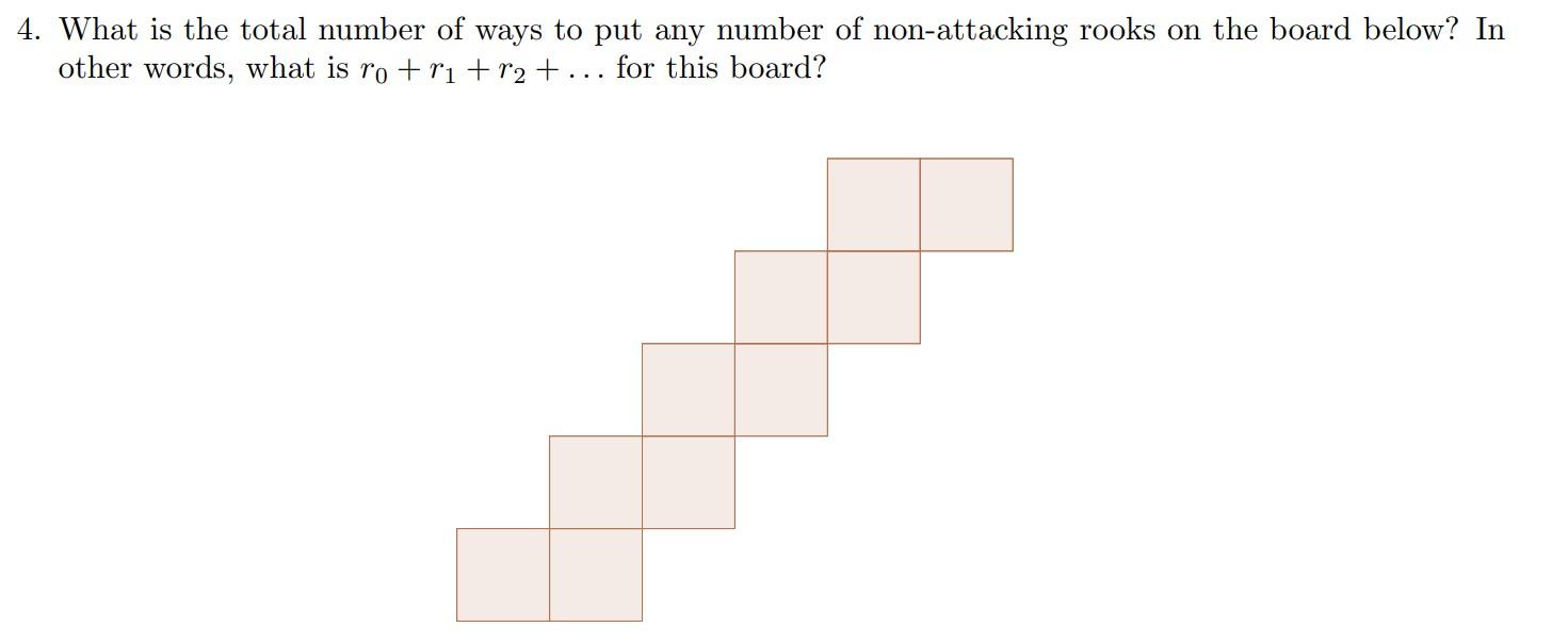 4. What is the total number of ways to put any number | Chegg.com 4. What is the total number of ways to put any number | Chegg.com