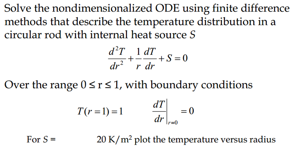 Solved Solve the nondimensionalized ODE using finite | Chegg.com