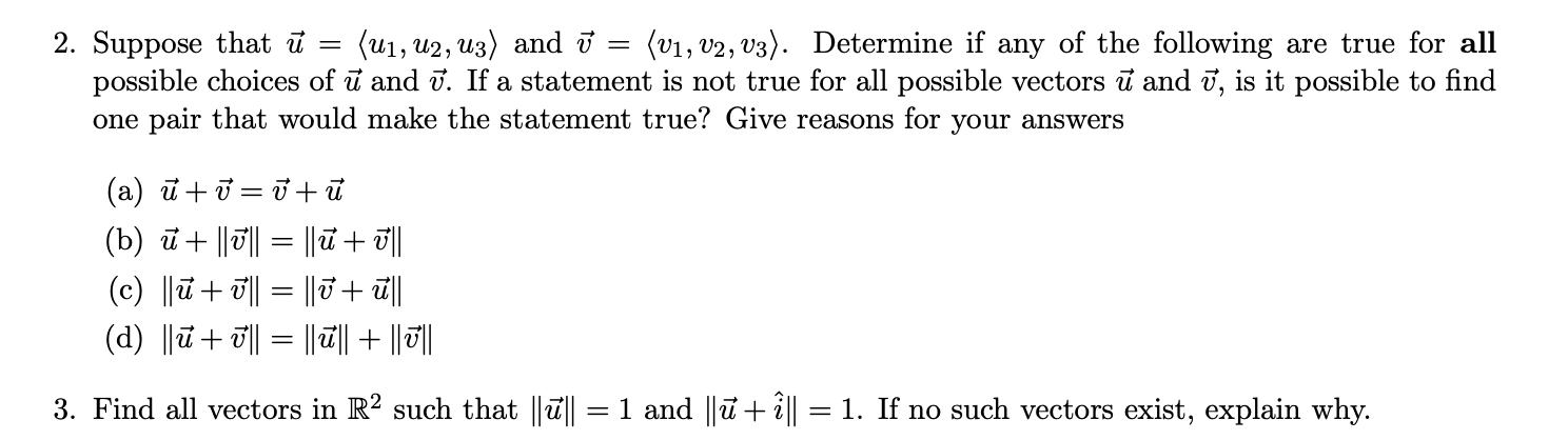 Solved 2. Suppose that u= u1,u2,u3 and v= v1,v2,v3 . | Chegg.com