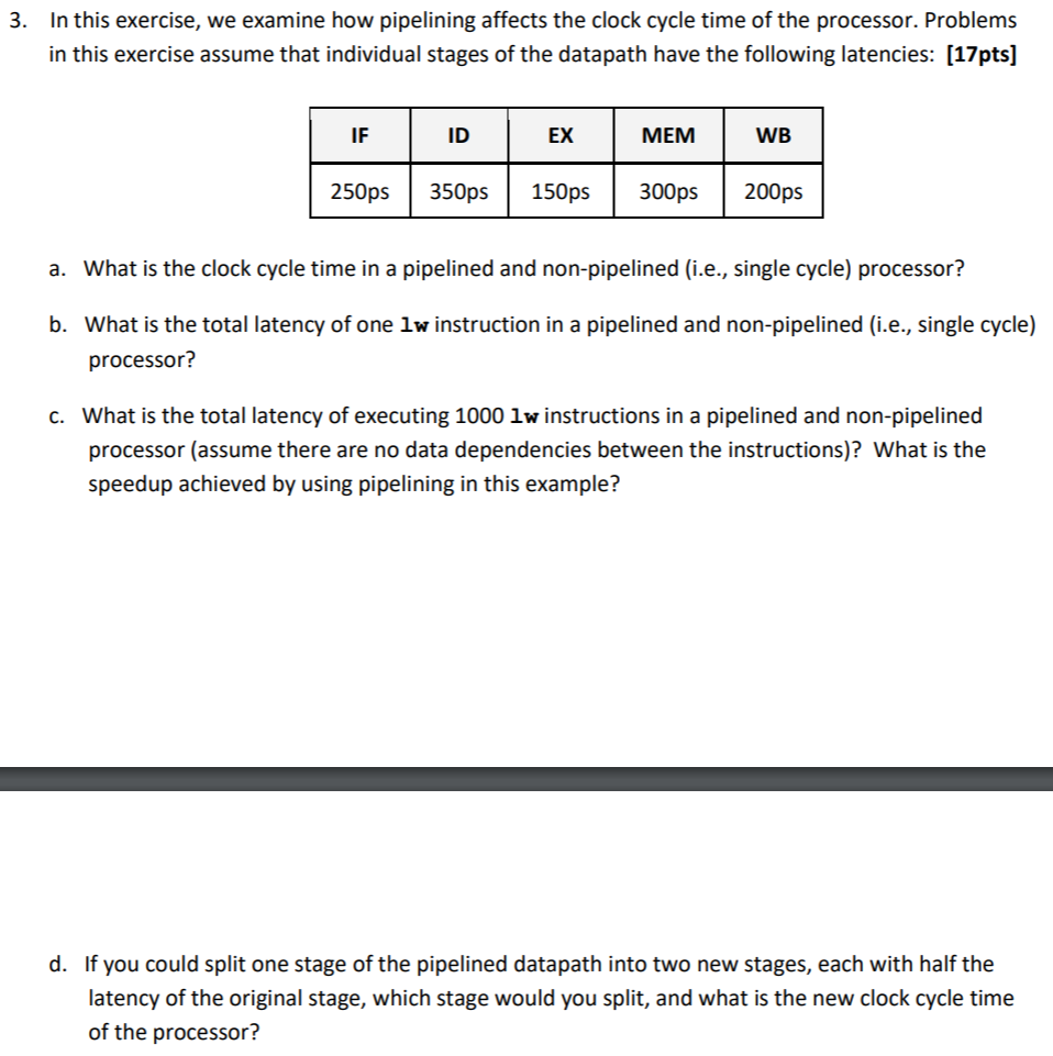 Solved In This Exercise We Examine How Pipelining Affects 