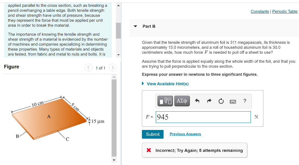 Solved Constants Periodic Table Part A One of the most | Chegg.com