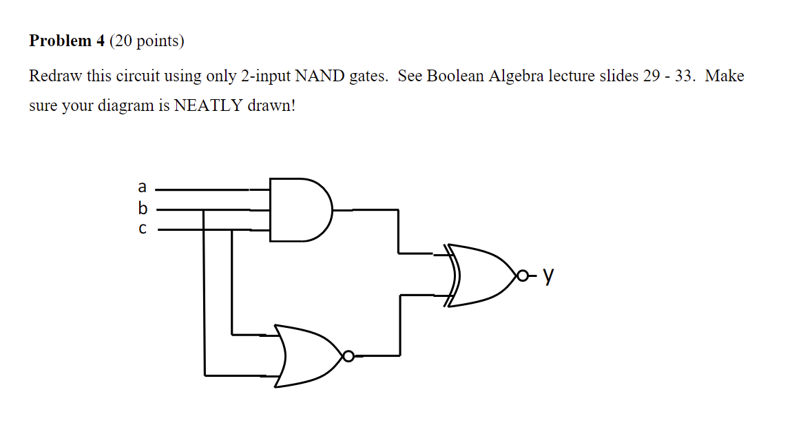 Solved Problem 4 (20 ﻿points)Redraw this circuit using only | Chegg.com