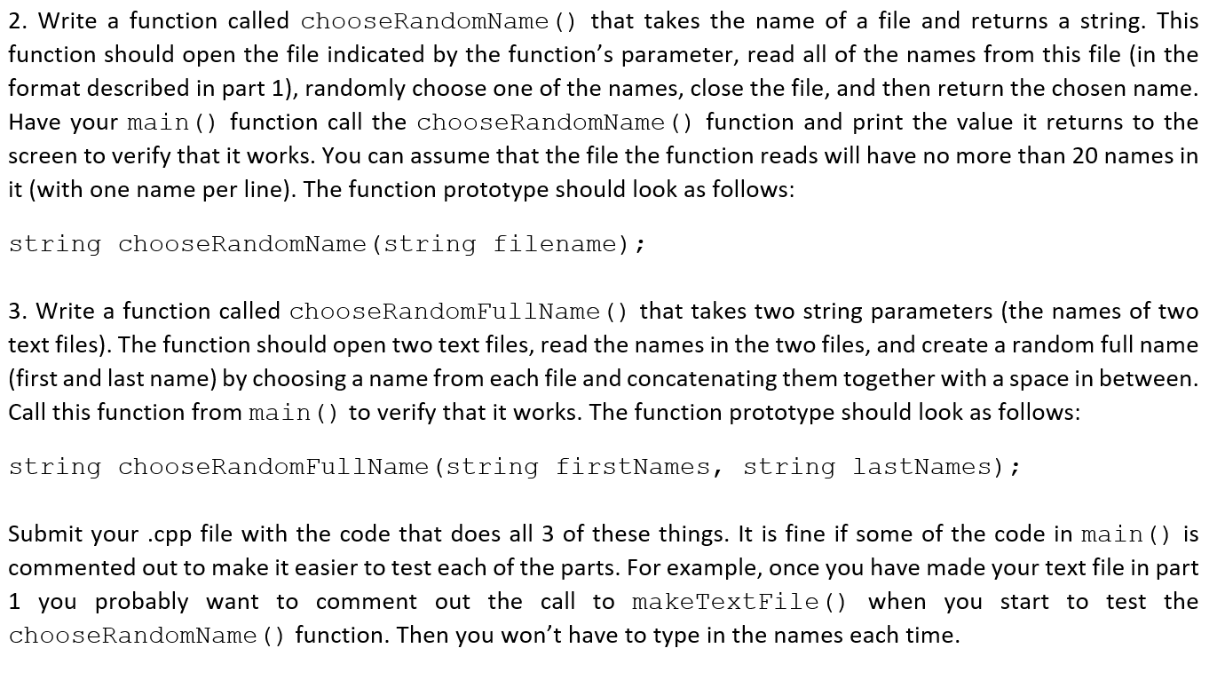 Solved 1. The first thing you need to do is write a function | Chegg.com