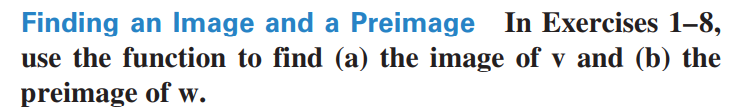 Solved Finding an Image and a Preimage In Exercises 1-8, use | Chegg.com