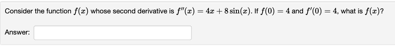 Solved Consider the function f(x) whose second derivative is | Chegg.com