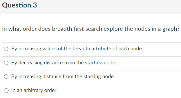 Solved In what order does breadth first search explore the | Chegg.com