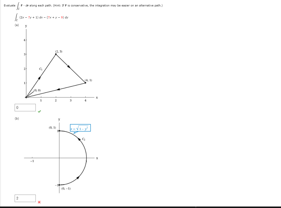 Solved Evaluate C F · dr along each path. | Chegg.com
