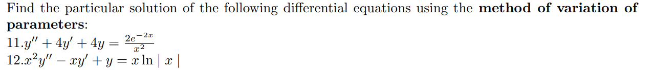 Solved Find the particular solution of the following | Chegg.com