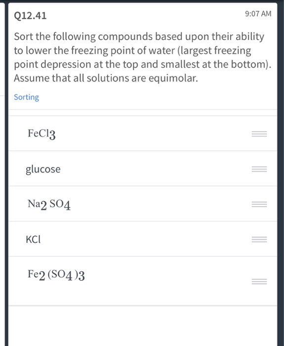 Solved Sort the following compounds based upon their ability | Chegg.com