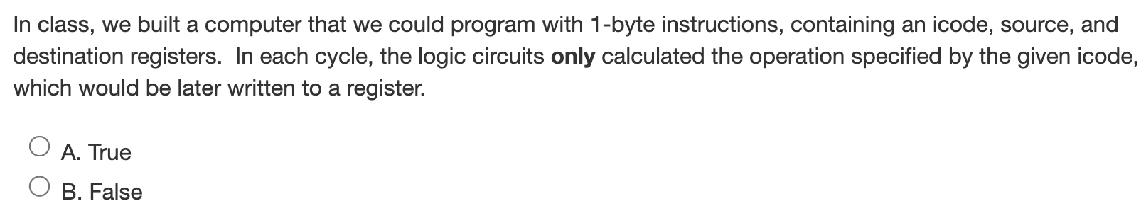 Solved A register bank acts like a A. multi-bit register B. | Chegg.com