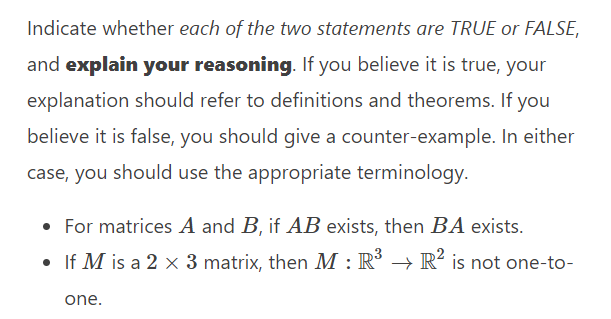 Solved Indicate whether each of the two statements are TRUE | Chegg.com