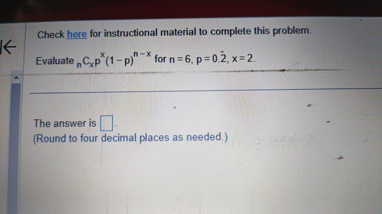 Solved Check here for instructional material to complete | Chegg.com